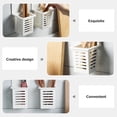 HINTRMENT 2Pcs Kitchen Utensil Holder Stand in White for Wall Mounting ...