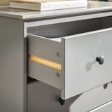 Walker Edison Transitional 4-Drawer Solid Wood Dresser, Grey - Walmart.com