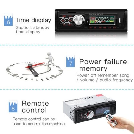 UK STOCK Car Stereo Radio Bluetooth In-dash Head Unit Player FM MP3/USB ...
