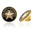 12Pcs Flat Round with Star Pattern & Word You Make A Differnece Enamel ...