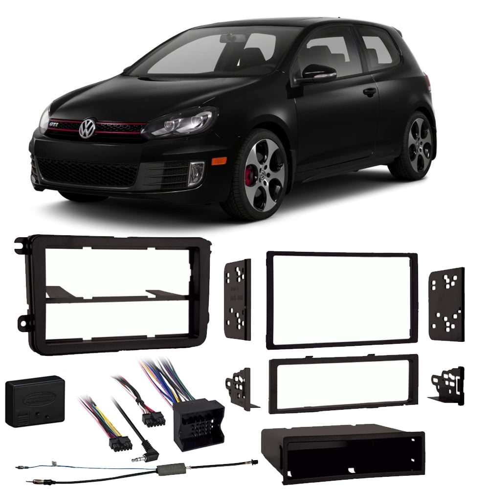 Volkswagen GTI 2006-2014 Single or Double DIN Stereo Radio Install Dash ...