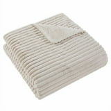 Frye 3 Piece Beige Channel Stitch Comforter Bedding Set, Queen ...