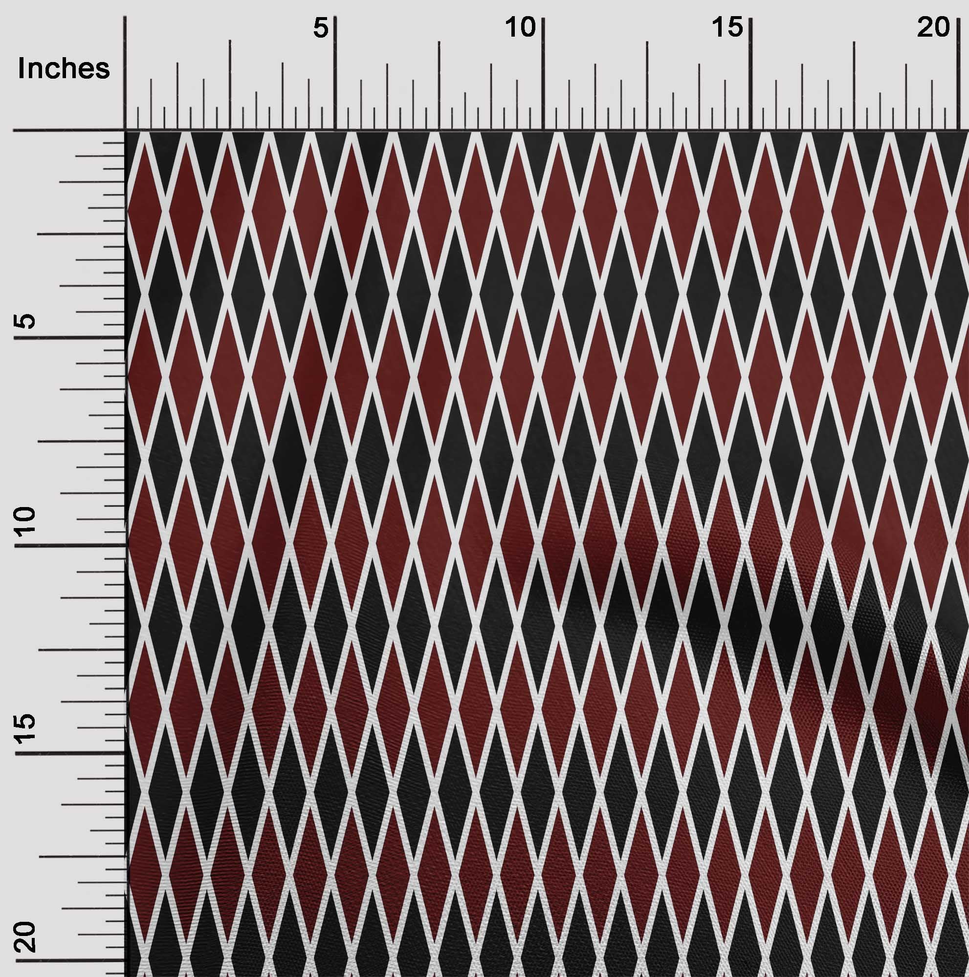oneOone Cotton Silk Maroon Fabric Argyle Check Diy Clothing Quilting ...