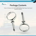 MARINE CITY Round Rowlock Oarlock, 316 Stainless Steel, 2 Inches, Heavy ...