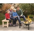 CASTLECREEK Curved Fire Pit Bench, Rustic Wood Log Seat for Outdoor ...