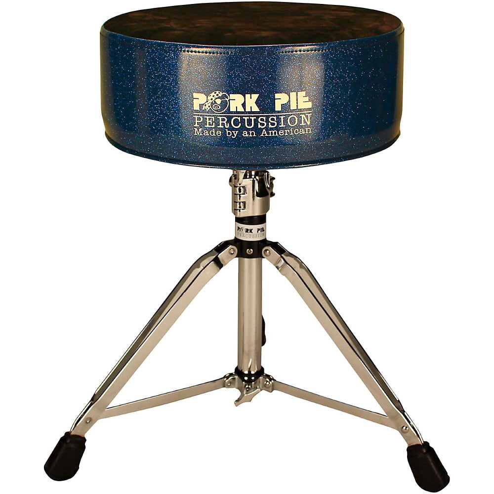 Pork Pie Round Throne with Black Crush Top Blue Sparkle - Walmart.com