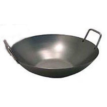 Craft Wok Traditional Hand Hammered Carbon Steel Pow Wok with Wooden ...