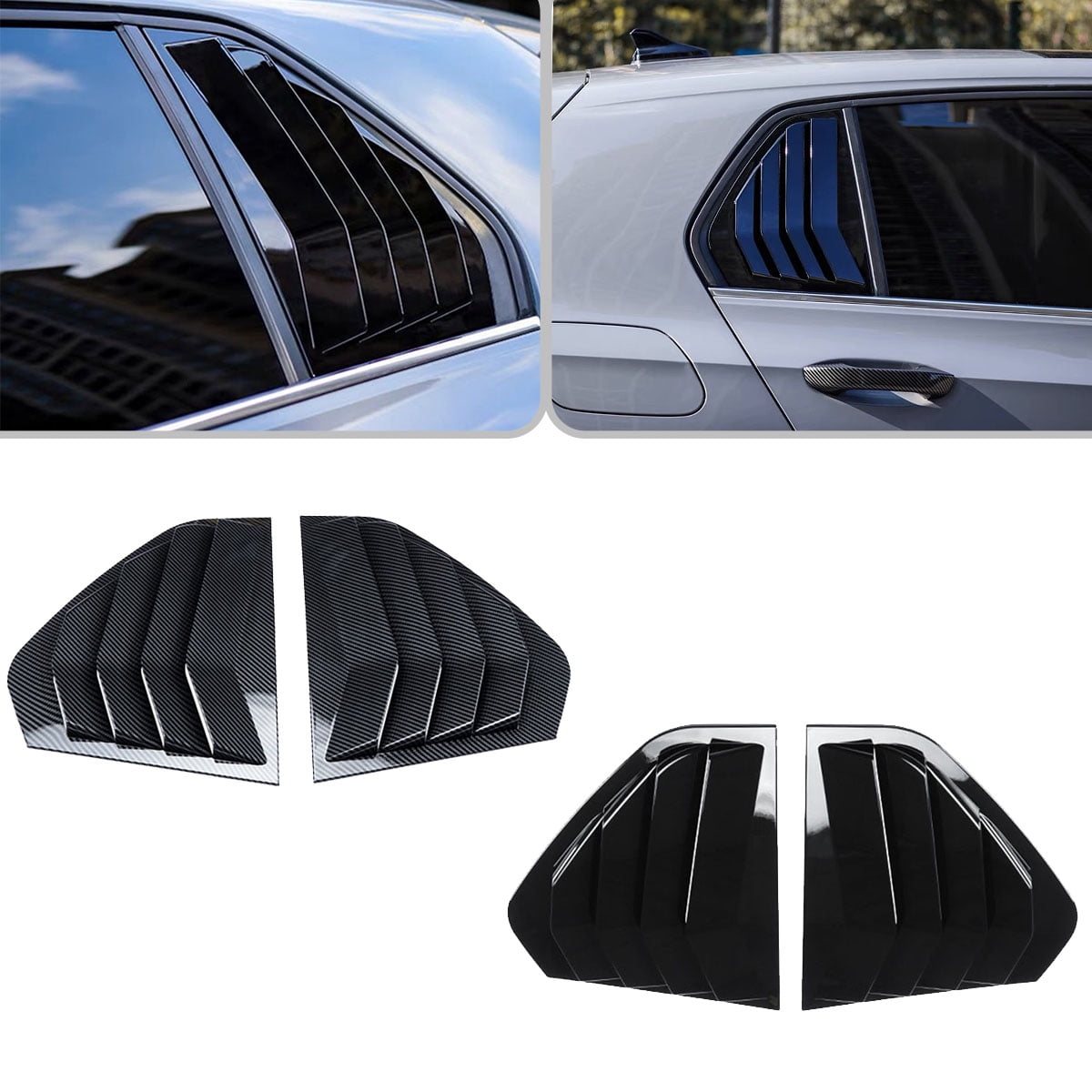 Buy For Golf 8 MK8 2021 Rear Side Window Louvers Vent Cover Trim Window ...
