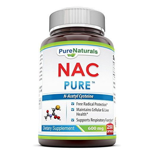 Pure Naturals NAC 600 mg 250 Capsules - Walmart.com
