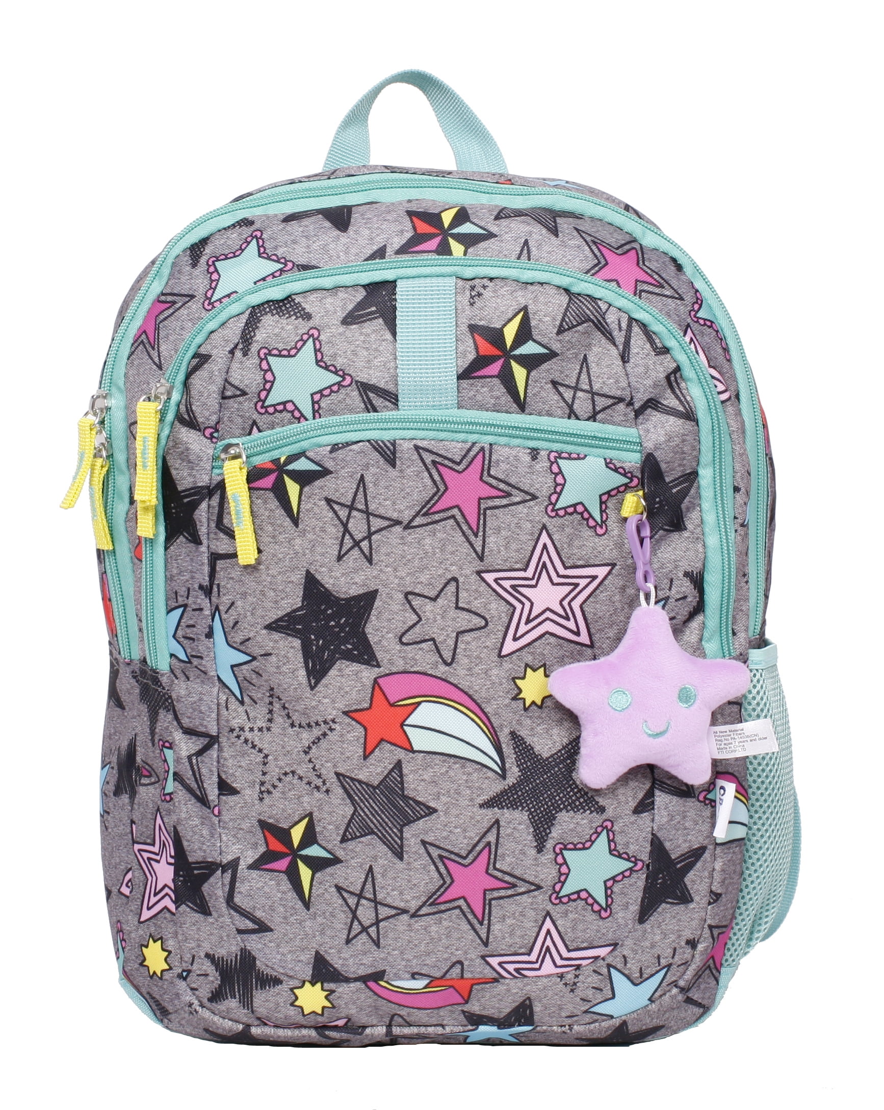 CRCKT - Crckt Kids Girls 16.5" School Backpack with Plush Dangle, Star ...