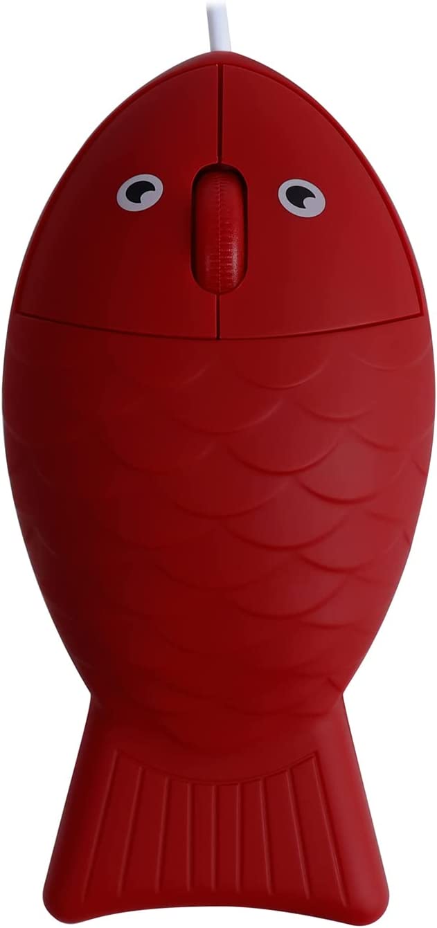 KUYHRF Wired Mouse Fish Shape Corded Mouse 3-Button 1200DPI Optical USB ...