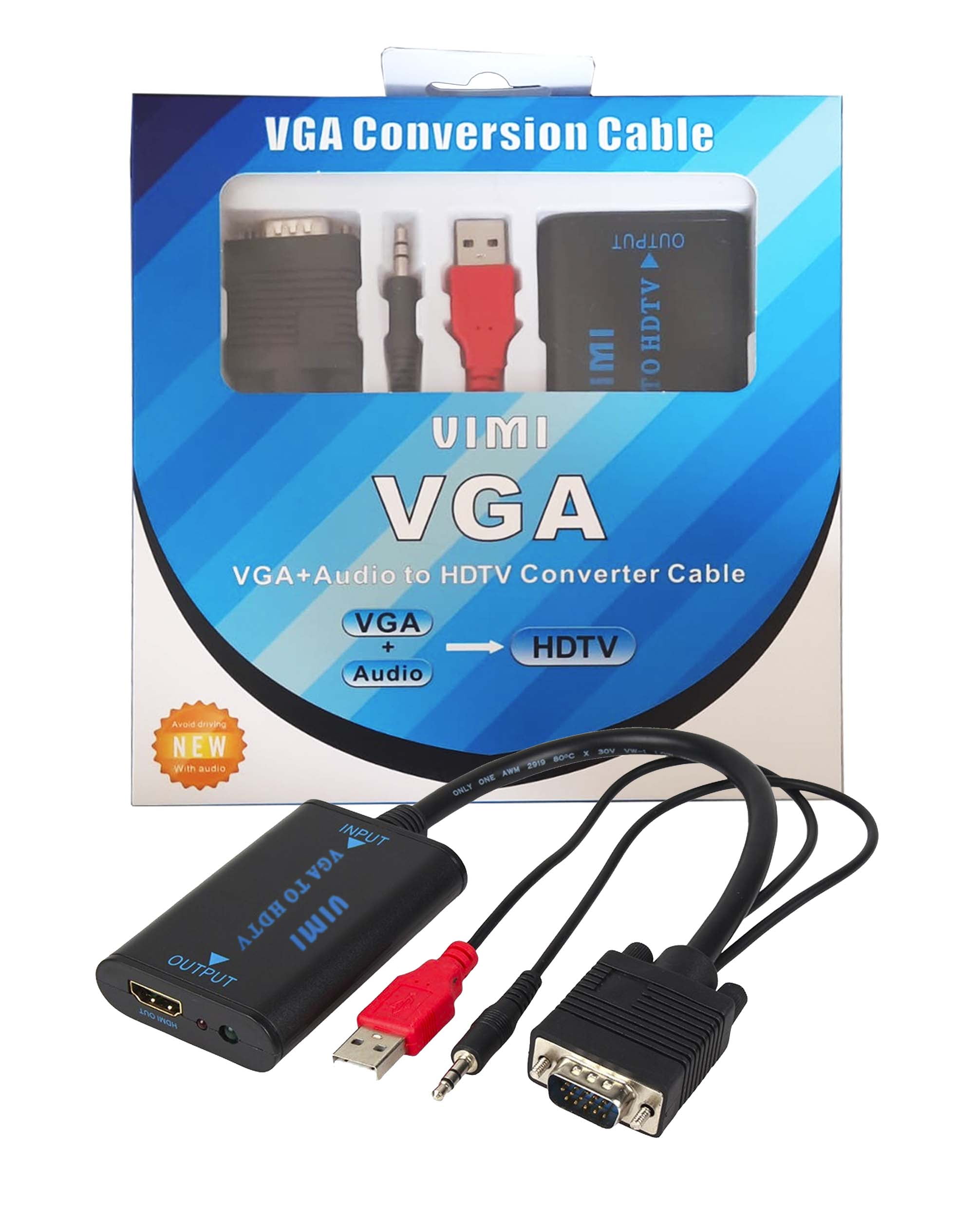Cable Convertidor Video Vga A Hdtv Y Audio Full Hd 1080p | Bodega ...