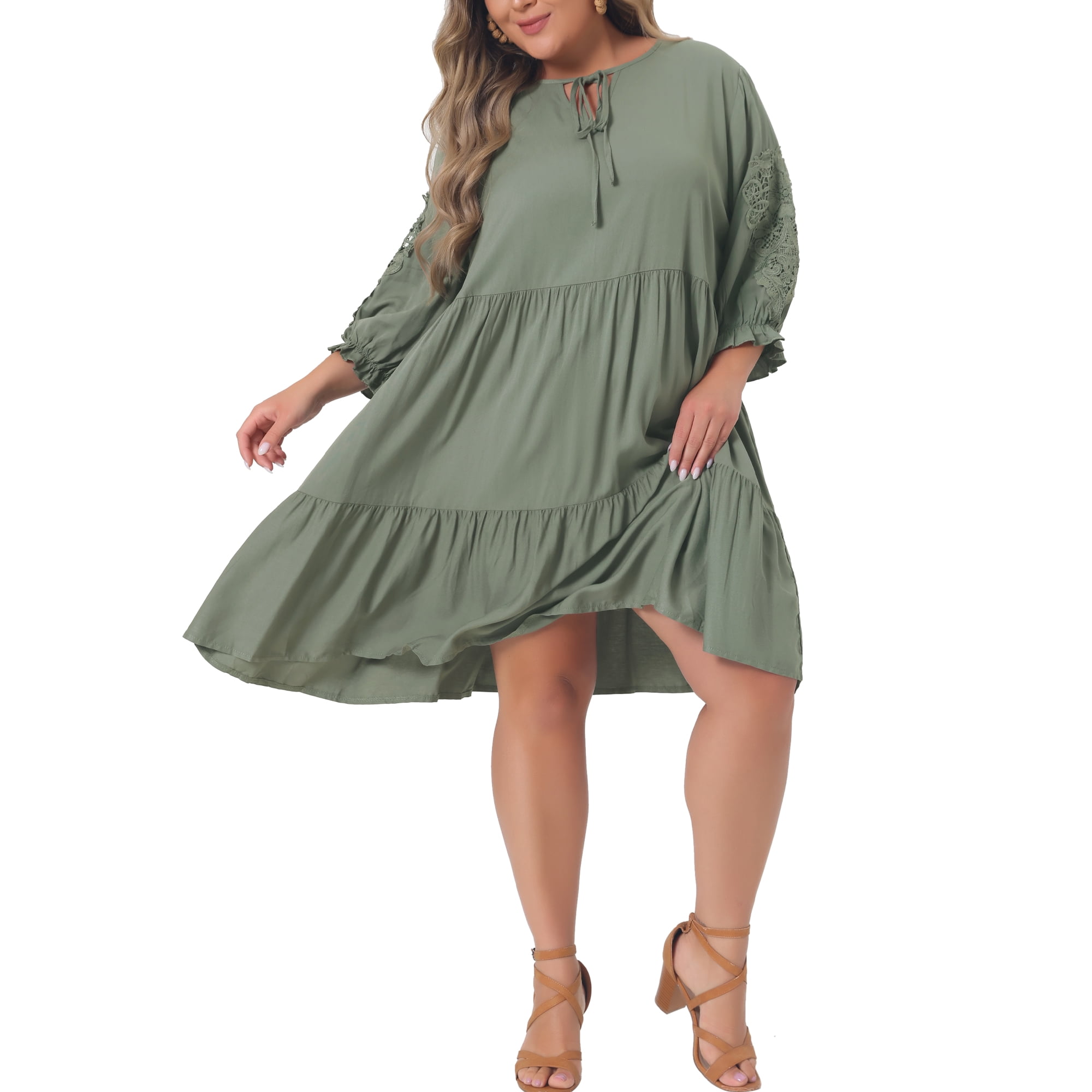 Click here for Grace & Grandeur Plus Size Summer Dress For Womens... prices