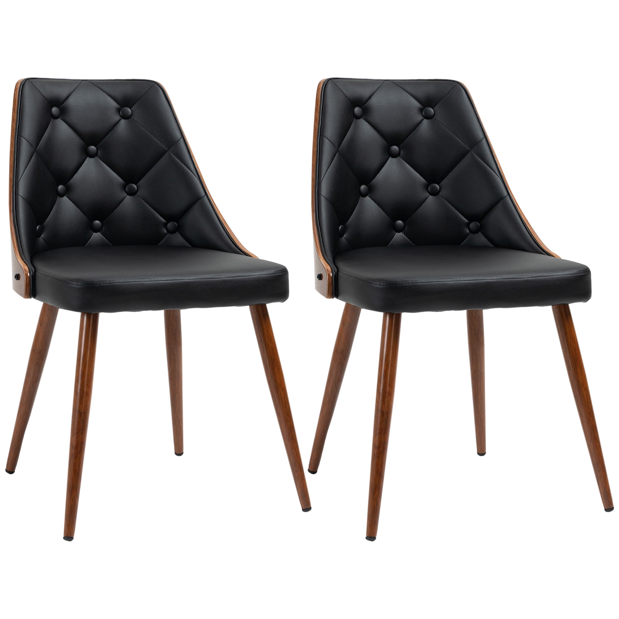 Click here for Homcom Modern Dining Chairs Set Of 2  Solid Wood B... prices