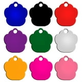 Pet Artist 20pcs/lot Paw Glitter Shape Dog ID Tags Blank Aluminum ...