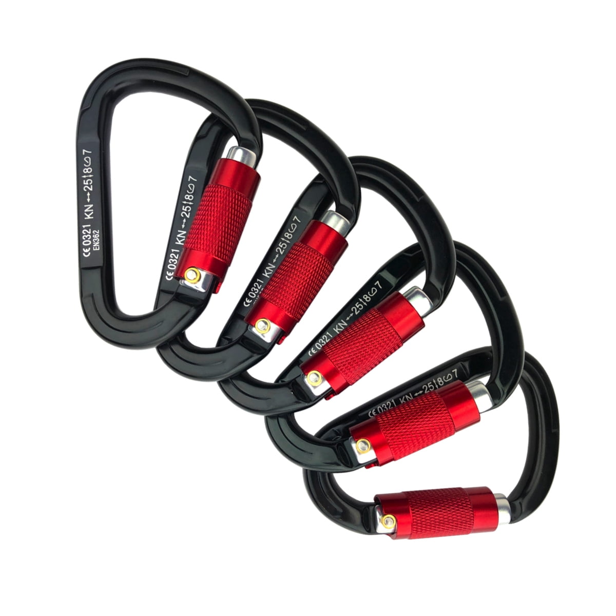 5 - 25kn Carabiners Heavy Duty Climbing Twist Gate Auto Locking ...
