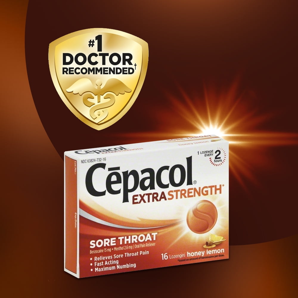 Buy Cepacol Extra Strength Sore Throat Relief Lozenges, 16 Count, Honey ...