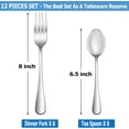 12 Pcs Forks and Spoons Silverware Set,Food Grade Stainless Steel ...