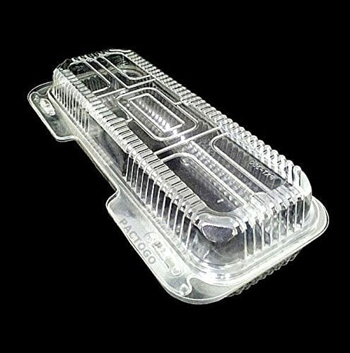 Clear Plastic Hinged Take Out /Sub & Hoagie Container 12" x 5" #PXT350 ...
