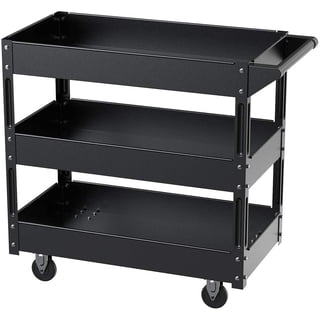 Lorell 3-shelf Utility Cart 3 Shelf - 400 lb Capacity - 4 Casters ...