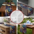 Burlap Table Runner 90 Inches Long, Coastal Night Moon Ocean Seascape ...