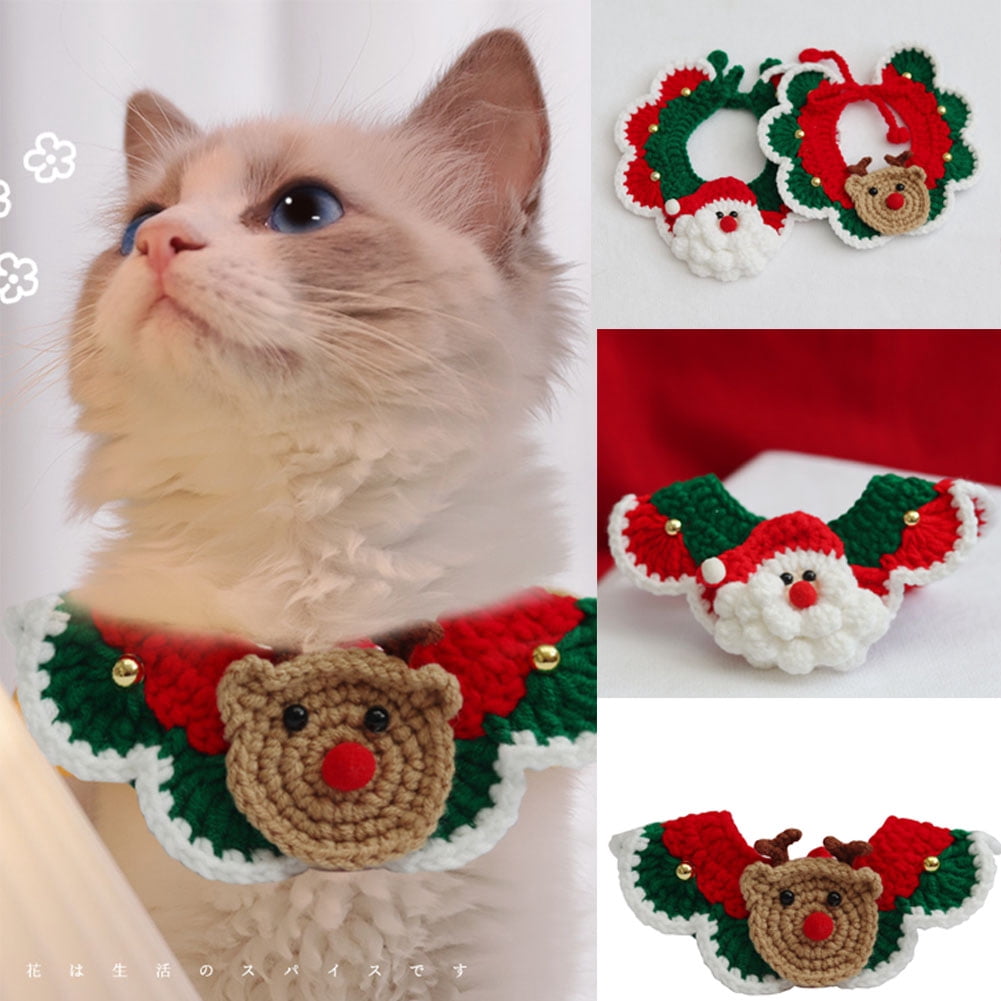 Cheers.US Pet Collar Santa Claus Elk Pattern Holiday Dress Up Skin ...