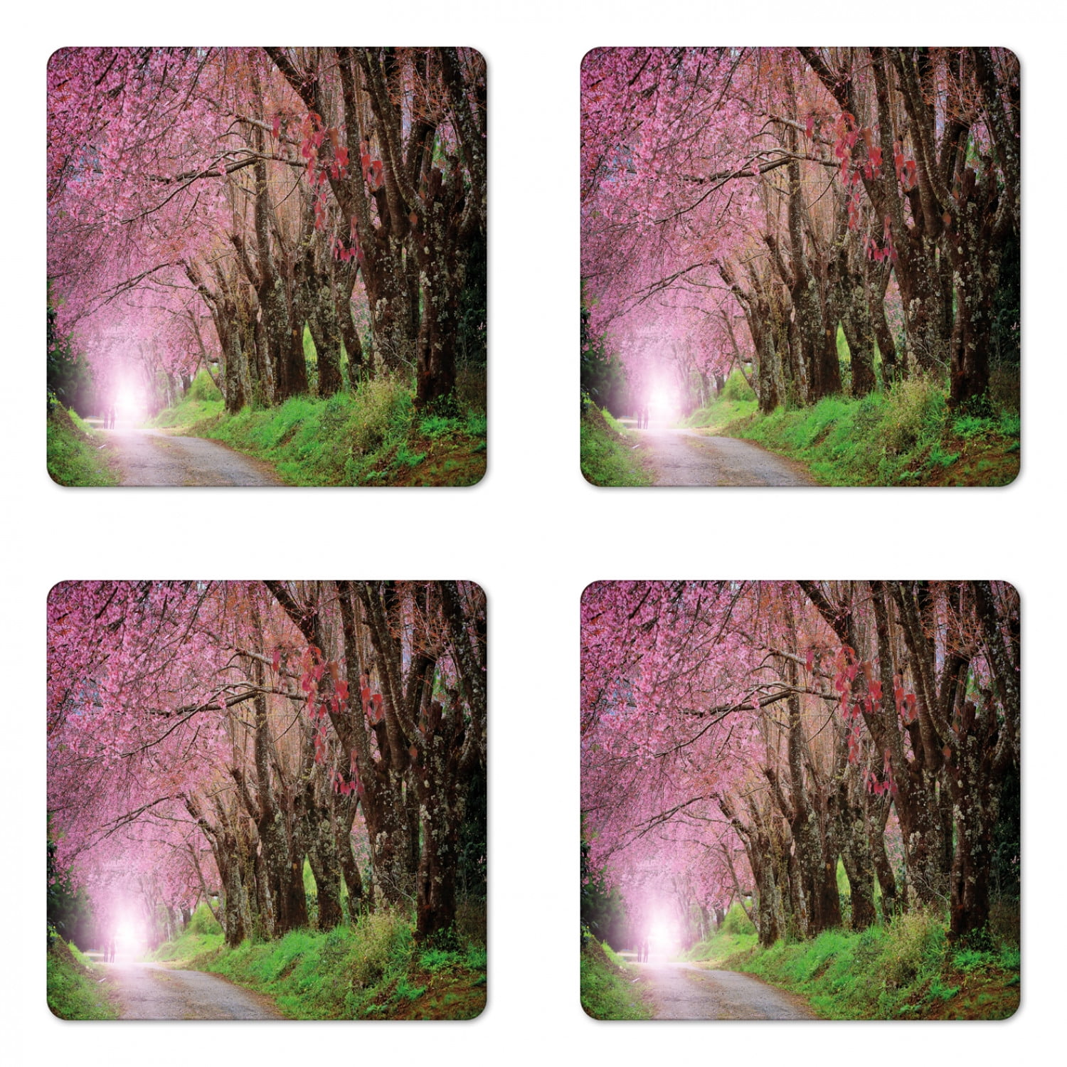 Japanese Garden Coaster Set of 4, National Park in Chiang Mai Cherry ...