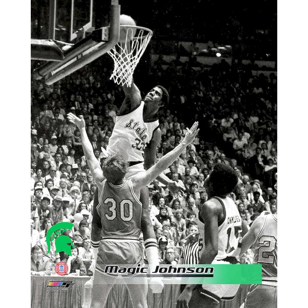 Magic Johnson Michigan State 16"x20" Print - Walmart.com