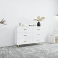 Kadyn Chest of Drawer, 6 Double Drawer Dresser for Bedroom, Modern ...