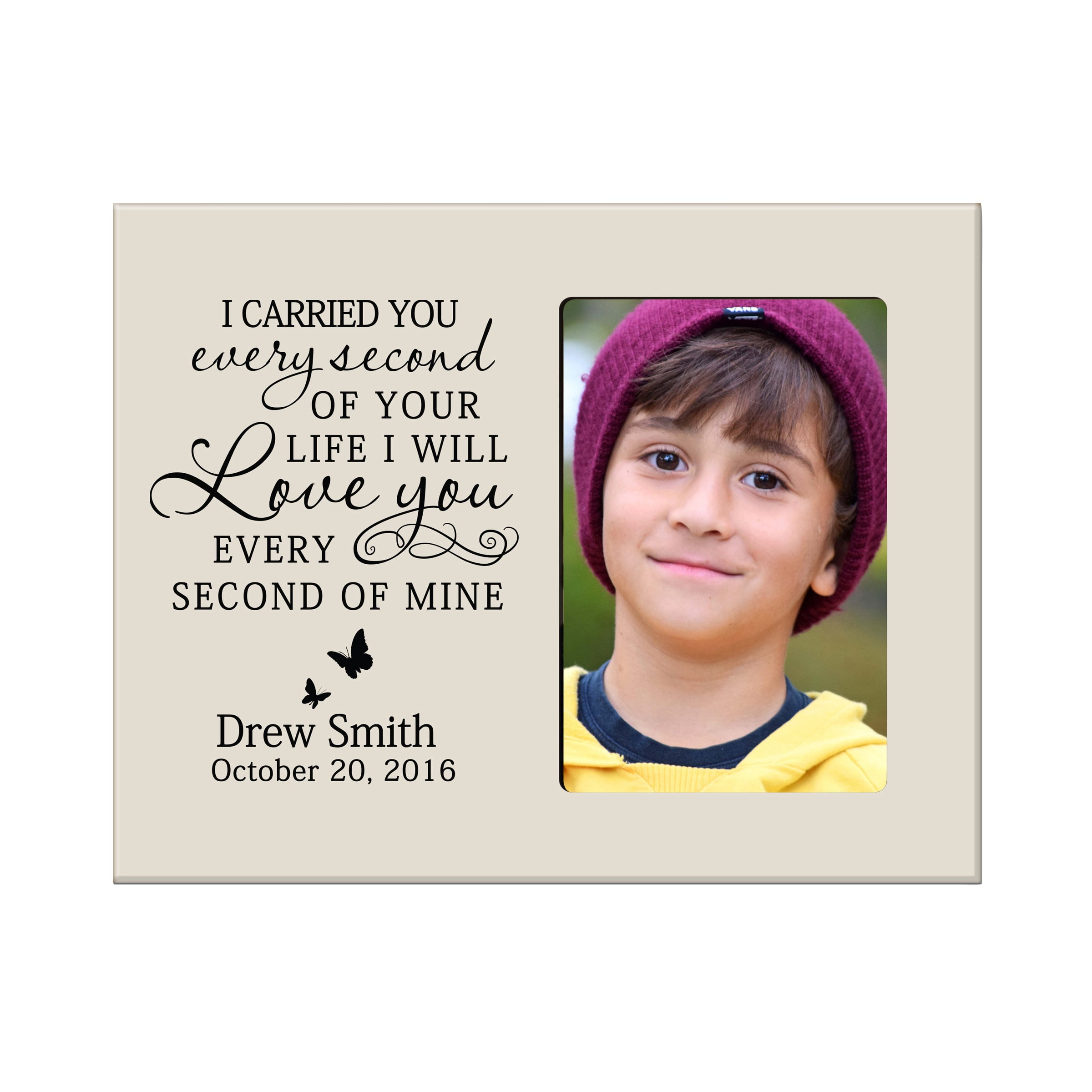 Personalized Wooden Memorial 8x10 Picture Frame holds 4x6 photo I ...