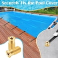 15PCS Pool Cover Anchors Screws, Heavy Duty Swimming Pool Cover Brass ...