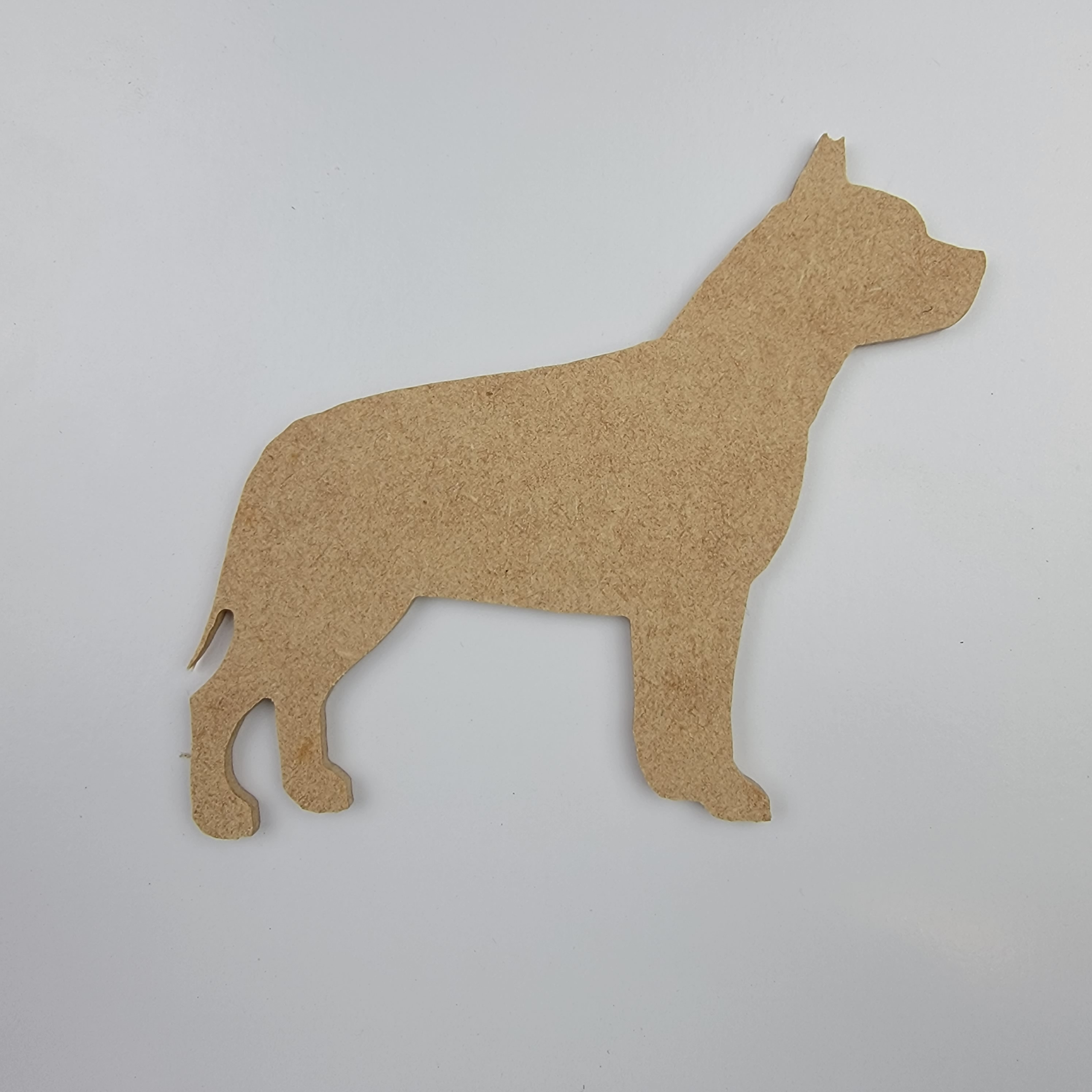 5"Pitbull Dog, Unfinished Wood Art Shape by Wooden Craft Cutouts, 1-8 ...