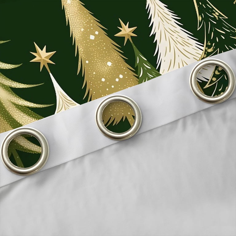 Manfei Xmas Cartoon Elf Curtains and Drapes Pack of 2 (52x63 Each ...