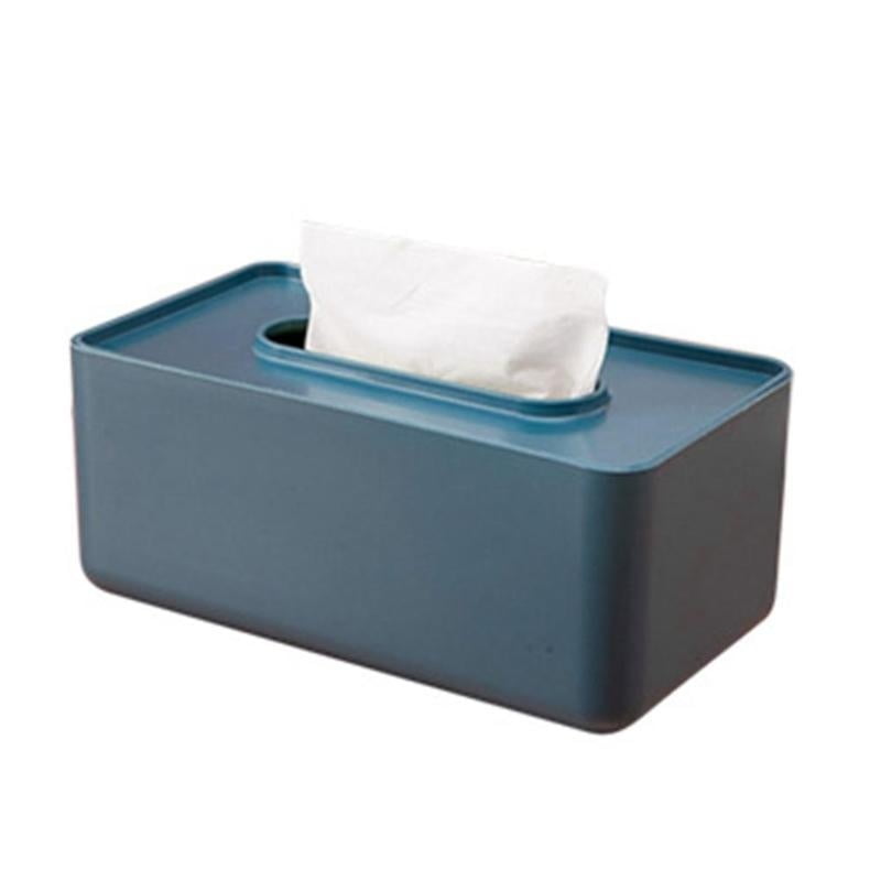 Tissue Box Cover, Rectangular Refillable Facial Napkin Holder Dispenser ...