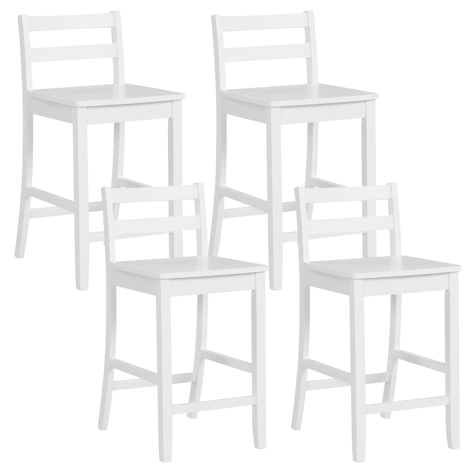 Click here for Costway 24-Inch Wooden Bar Stools Set Of 4 With Er... prices