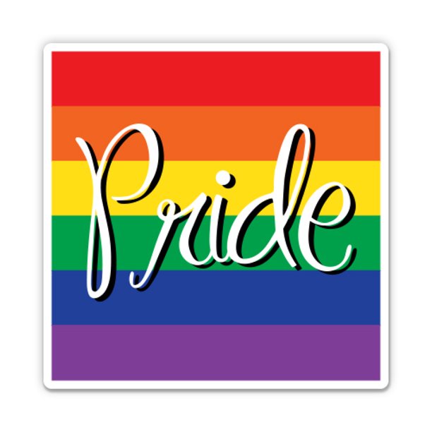 Pride LGBT Rainbow Flag - 12" Vinyl Sticker Waterproof Decal - Walmart.com