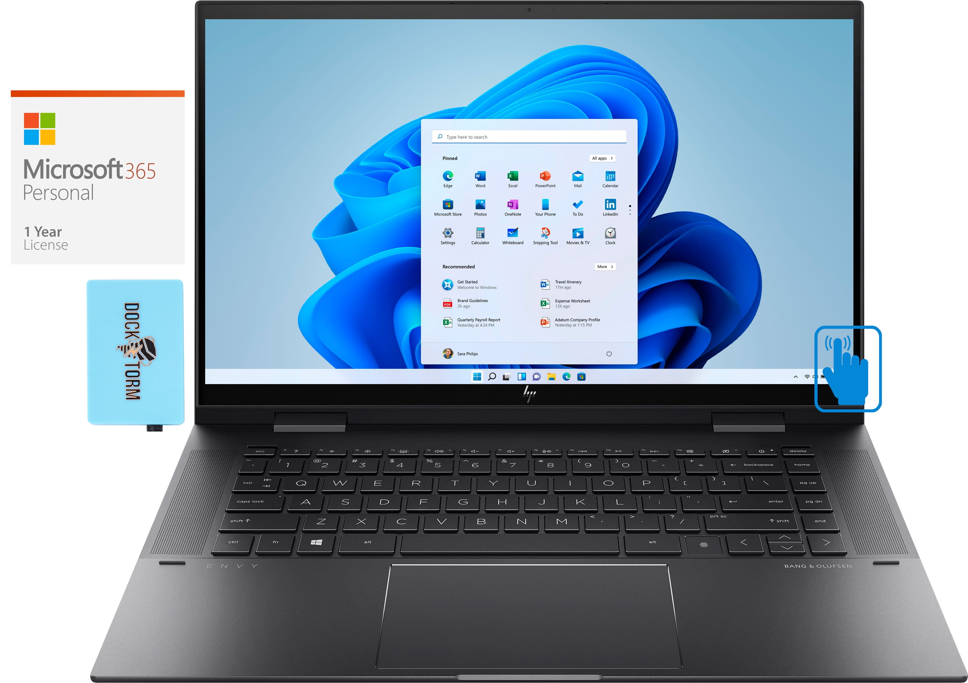 HP ENVY x360 -15 2-in-1 Laptop (AMD Ryzen 5 5500U 6-Core, 15.6" Touch ...