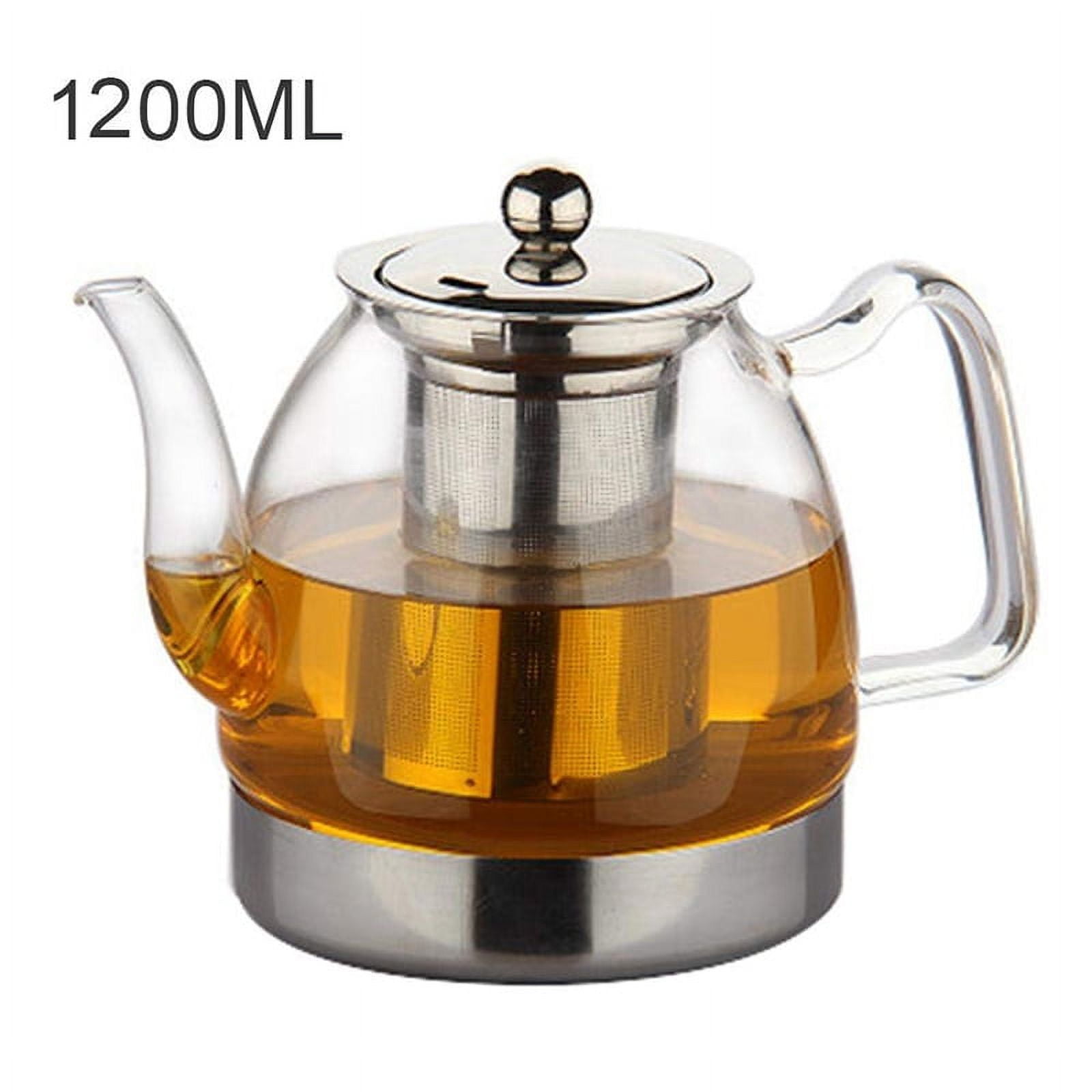 Er na UPORS Glass Teapot with Infuser Removable Stainless Steel ...