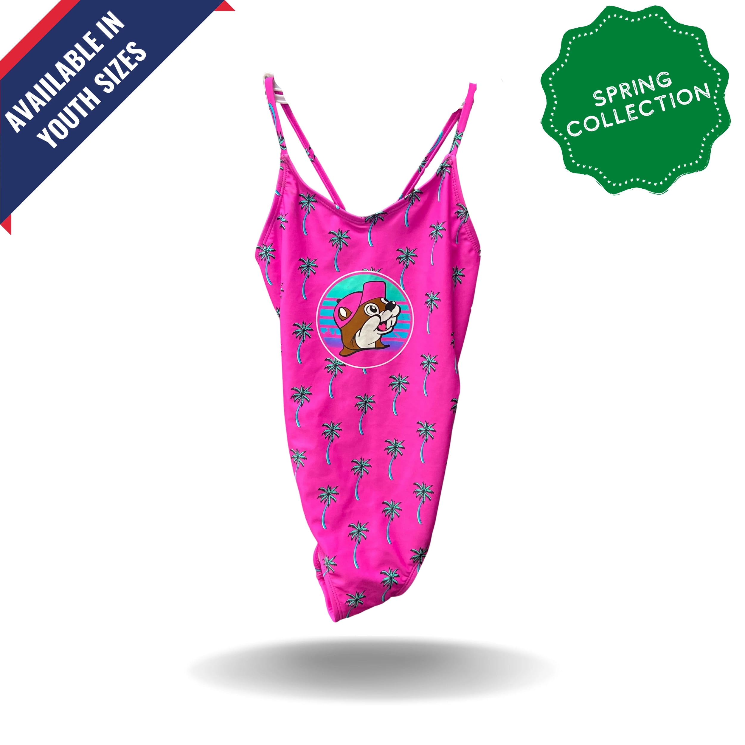 Buc Ees Tropic Like Its Hot Neon Purple Swimsuit