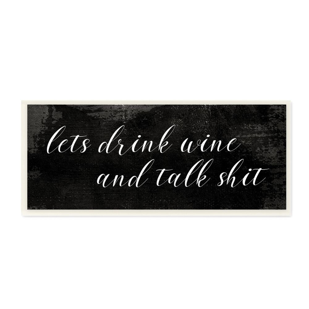 Lets Drink Wine Funny Family Word Design Wall Plaque Art by Daphne ...