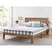 Zinus Amelia 41" Wood Platform Bed Frame with Upholstered Headboard ...