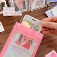 50Pcs Rainbow Holographic Resealable Bags, Clear Opaque Dual Sided Self ...
