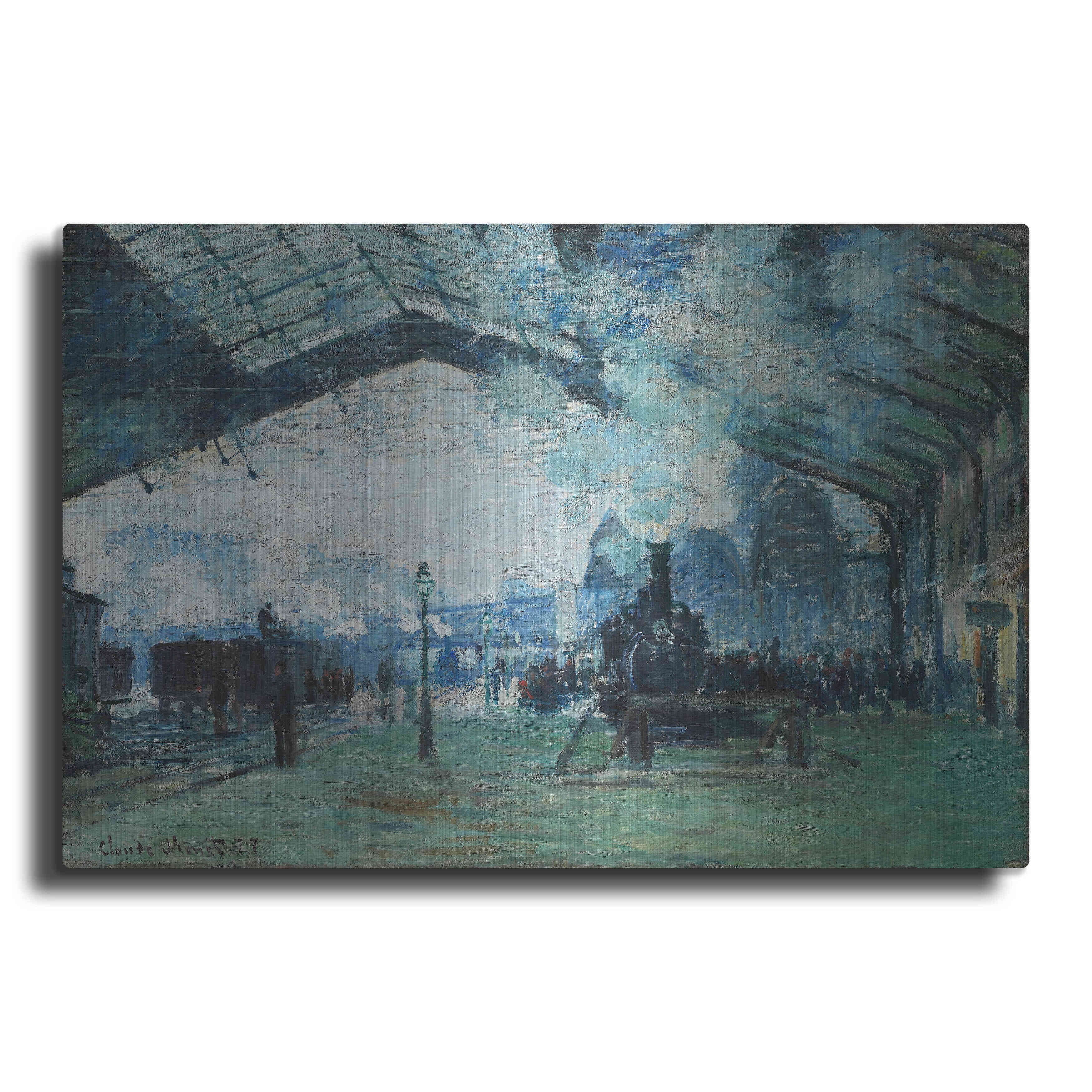Luxe Metal Art 'Ariival Of The Normandy Train' by Claude Monet, Metal ...
