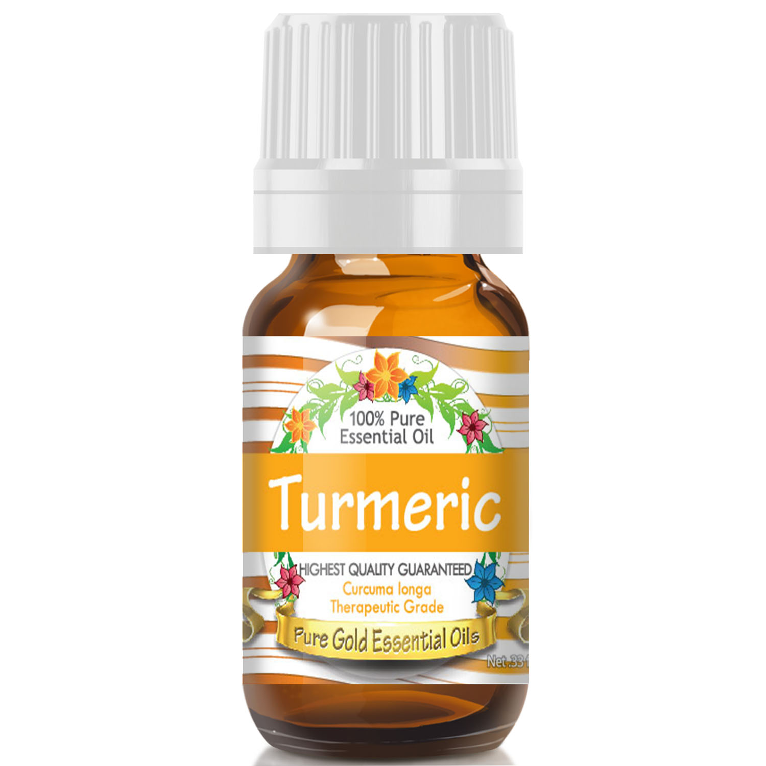 Pure Gold Turmeric Essential Oil, 100% Natural & Undiluted, 10ml ...