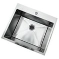 33 Inch Single Bowl Stainless Steel Kitchen Sink 201 Gauge Top Mount ...