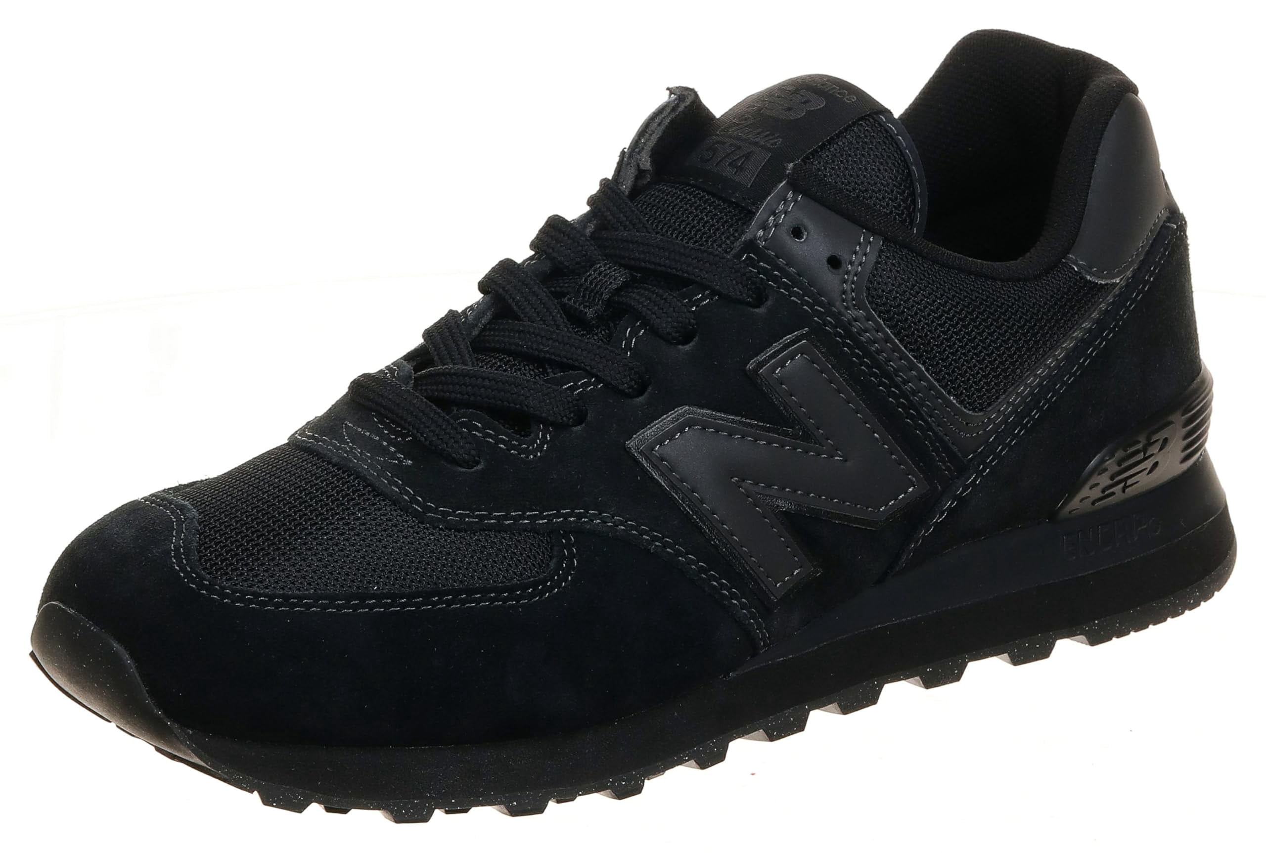 Zapatilla New Balance 574 Core para hombre, color negro/negro, talla 8 ...
