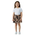 Brown Black Snake Skin Pattern Cotton Skirt Built-in Liner Elastic A ...