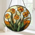 Botanical Goldenrod Stained Glass Suncatcher, Meadow Floral Window ...