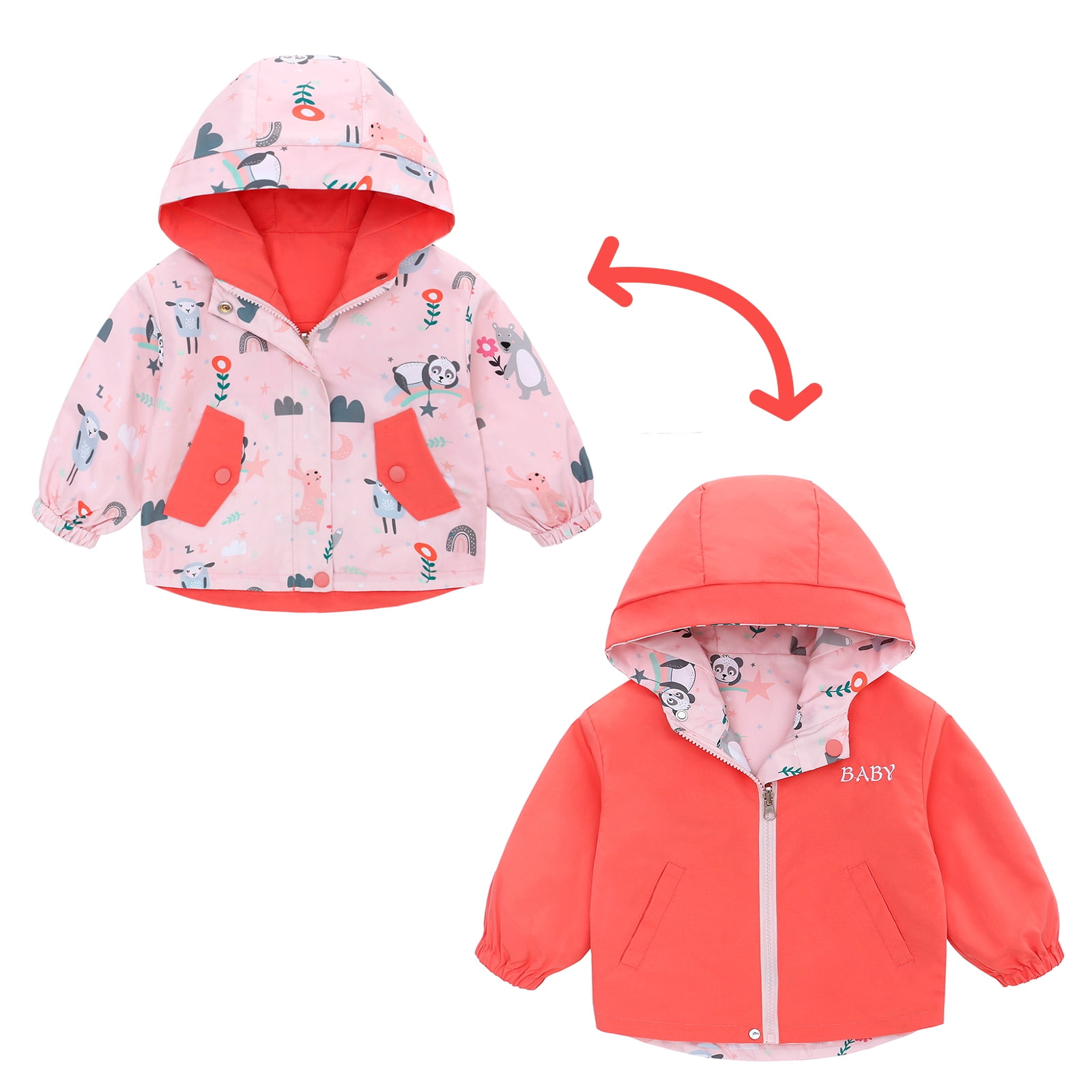 Click here for Famuka Toddler Reversible Jacket Little Boy Girl H... prices