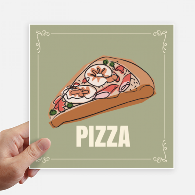 Slice Of Pizza Italy Sea Foods Sticker Tags Wall Picture Laptop Decal